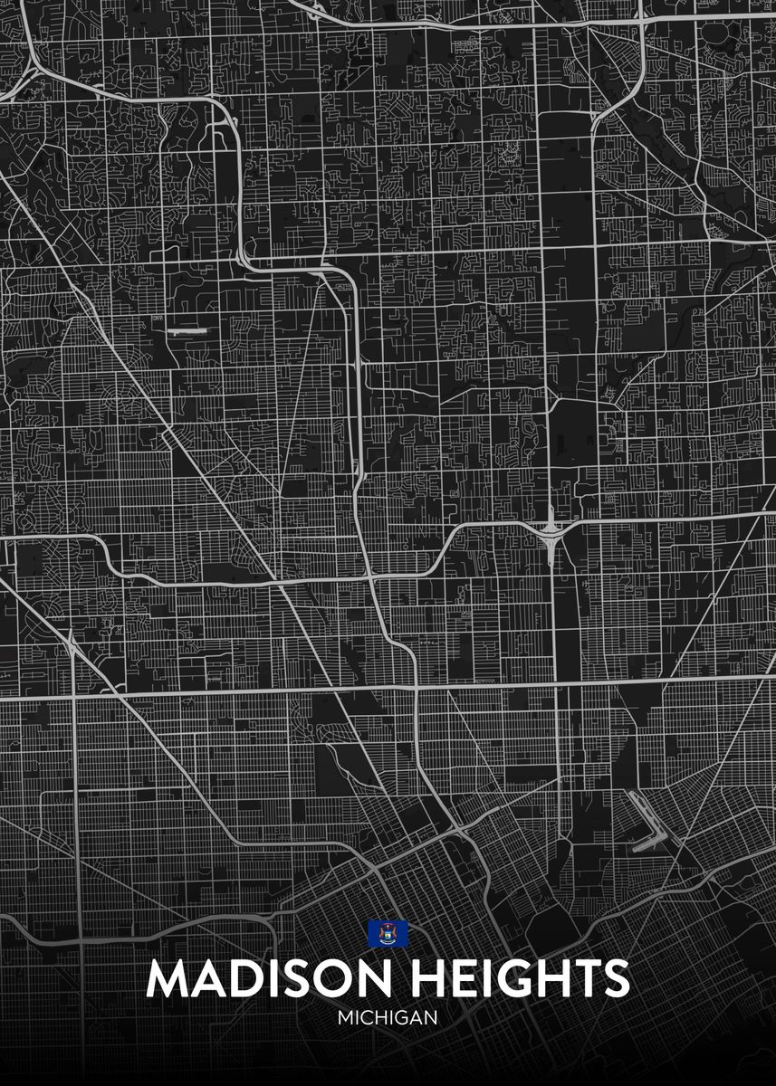 'Madison Heights MI' Poster, picture, metal print, paint by IMR Designs ...