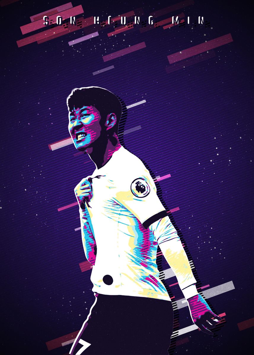 'Football Player Retro' Poster, picture, metal print, paint by ...