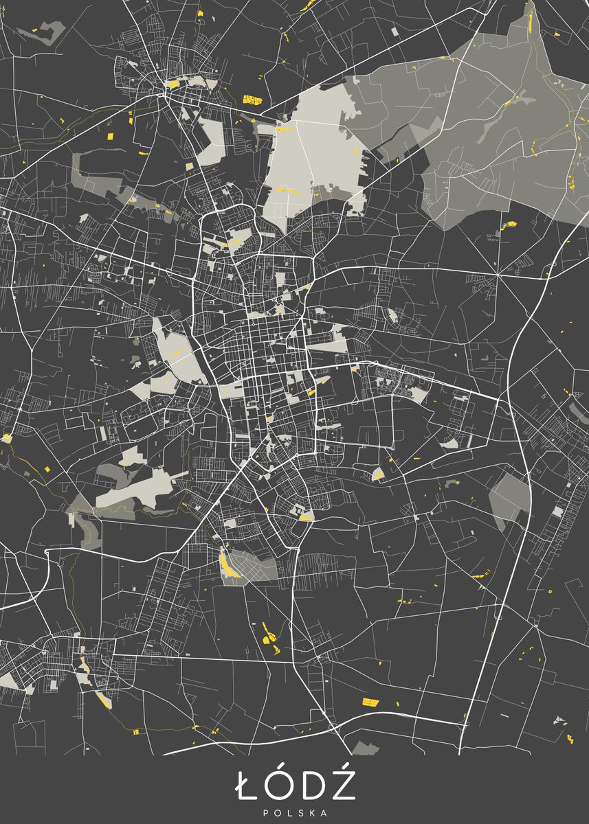 'Lodz' Poster, picture, metal print, paint by mapsies | Displate