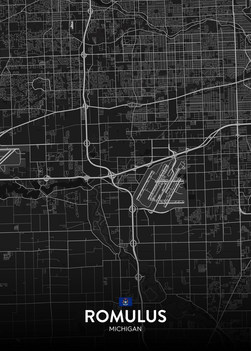 'Romulus MI' Poster, picture, metal print, paint by IMR Designs | Displate