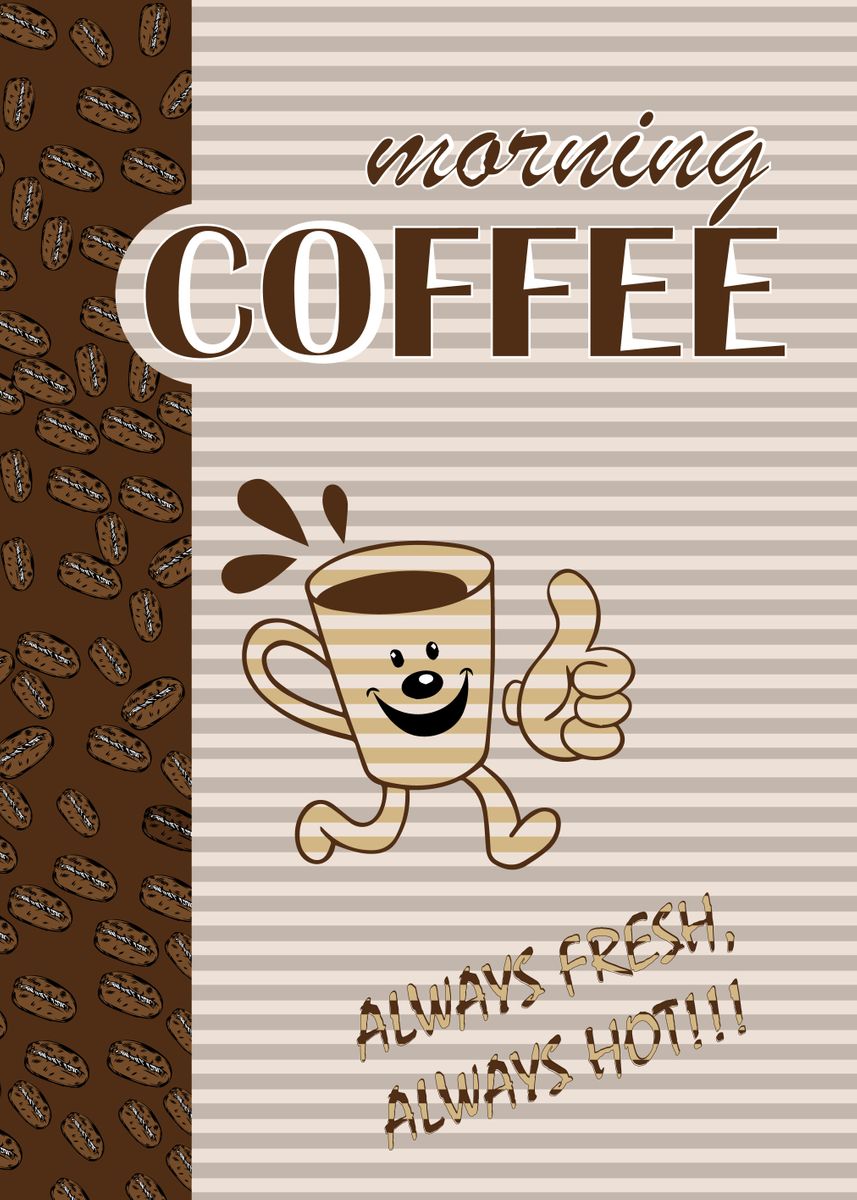 'Coffee Morning. ' Poster by Art Day Creative | Displate