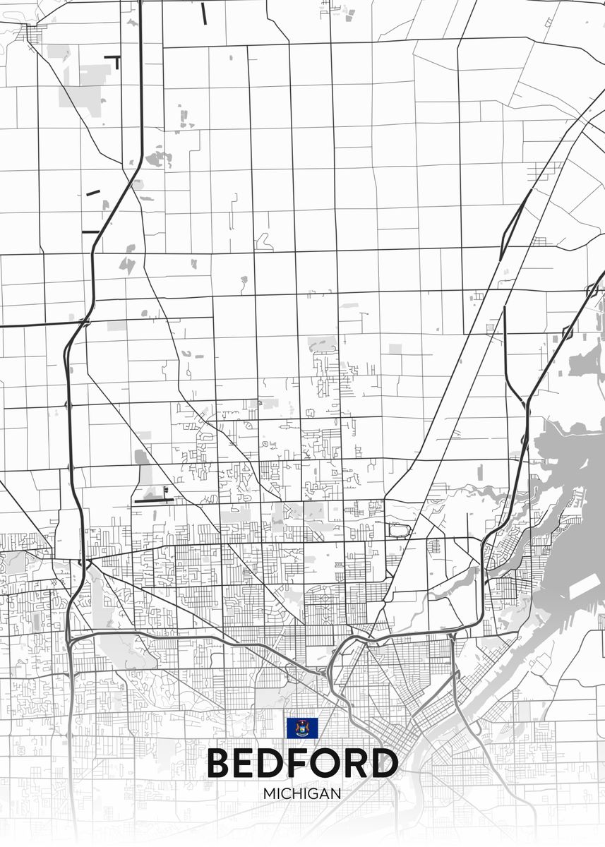 'Bedford MI' Poster by IMR Designs | Displate