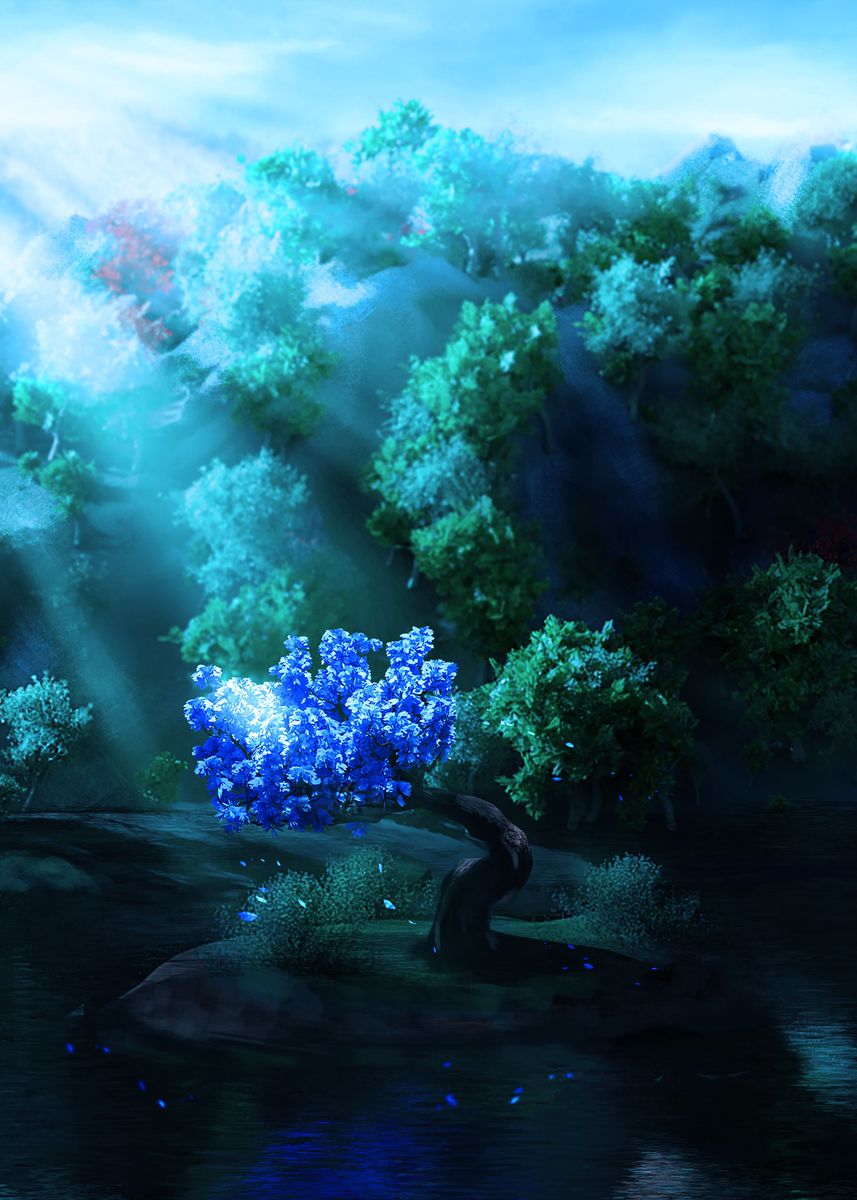 'Magic tree' Poster, picture, metal print, paint by Dee Raven | Displate