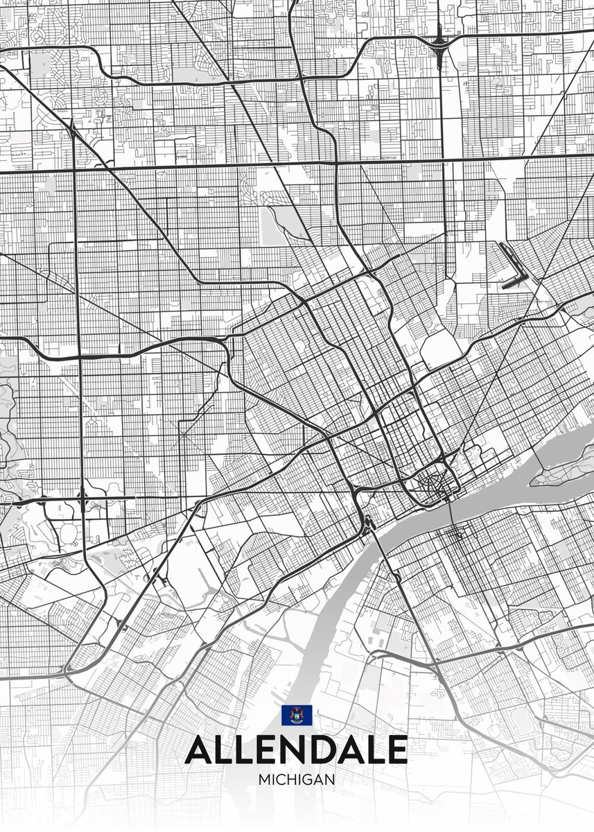 'Allendale MI' Poster, picture, metal print, paint by IMR Designs ...