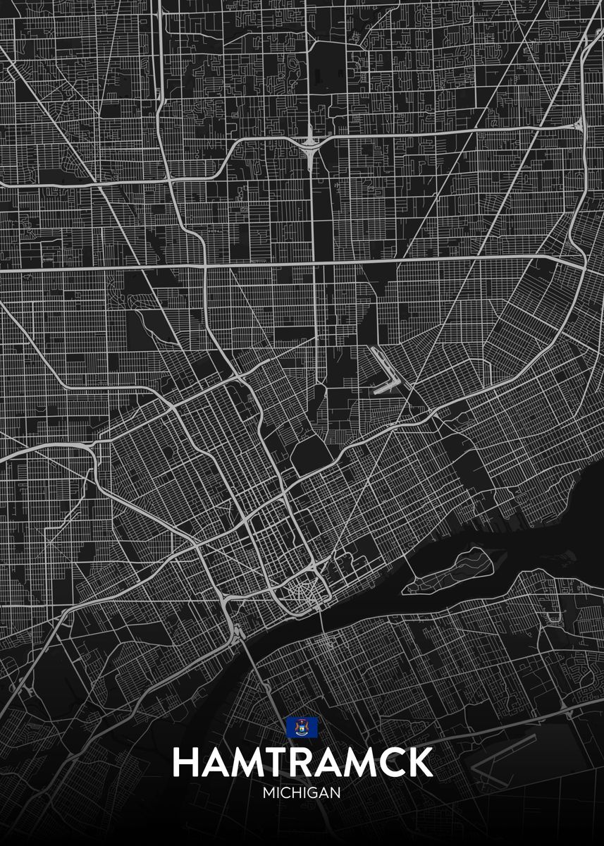 'Hamtramck MI' Poster, picture, metal print, paint by IMR Designs ...