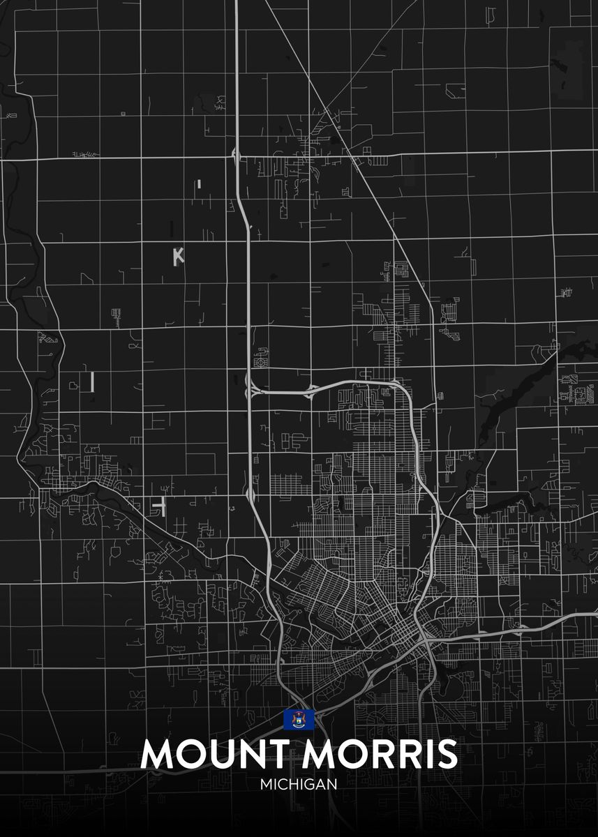 'Mount Morris MI' Poster, picture, metal print, paint by IMR Designs ...