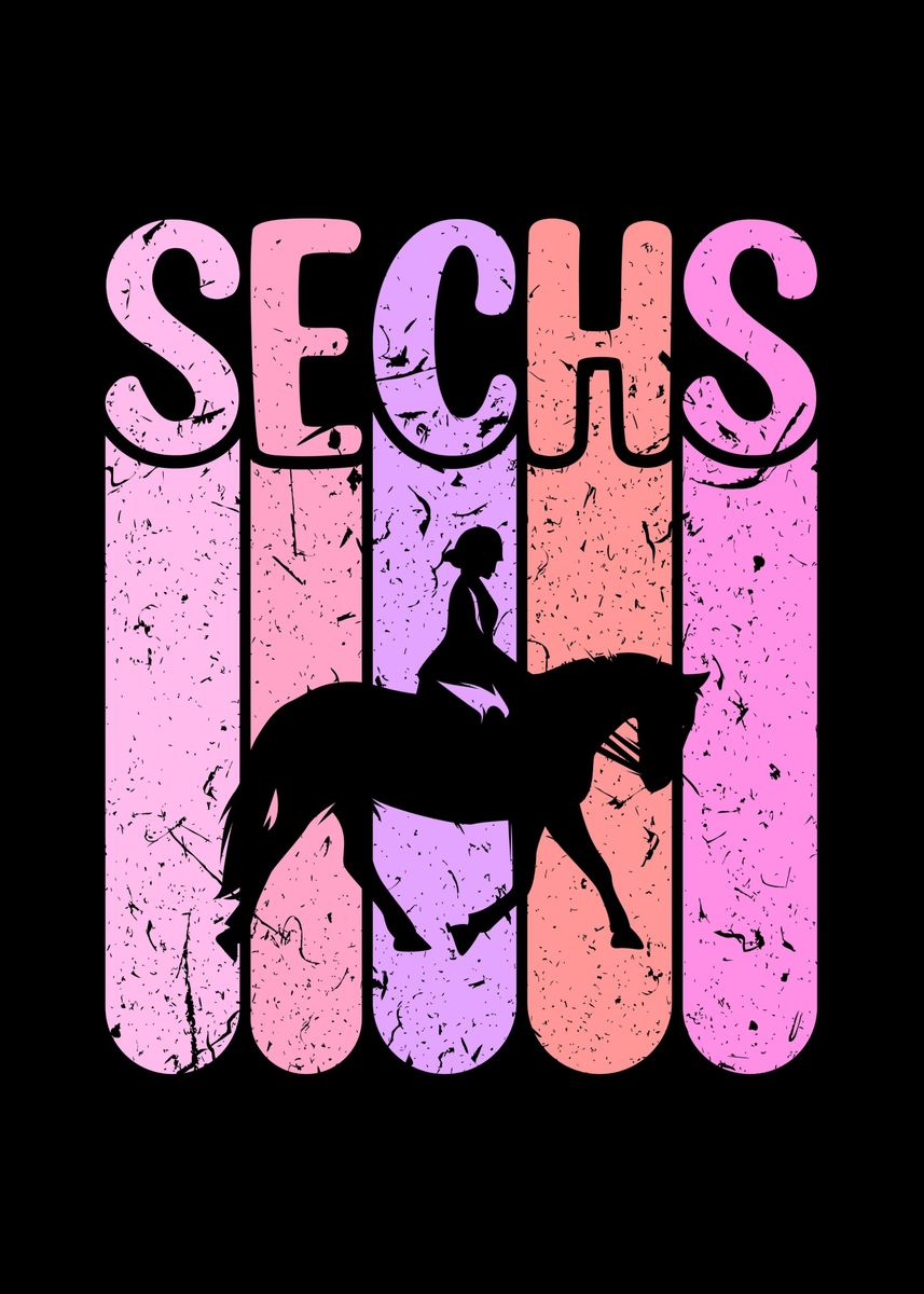 '6 Geburtstag Pferde' Poster by HumbaHarry Geitner | Displate