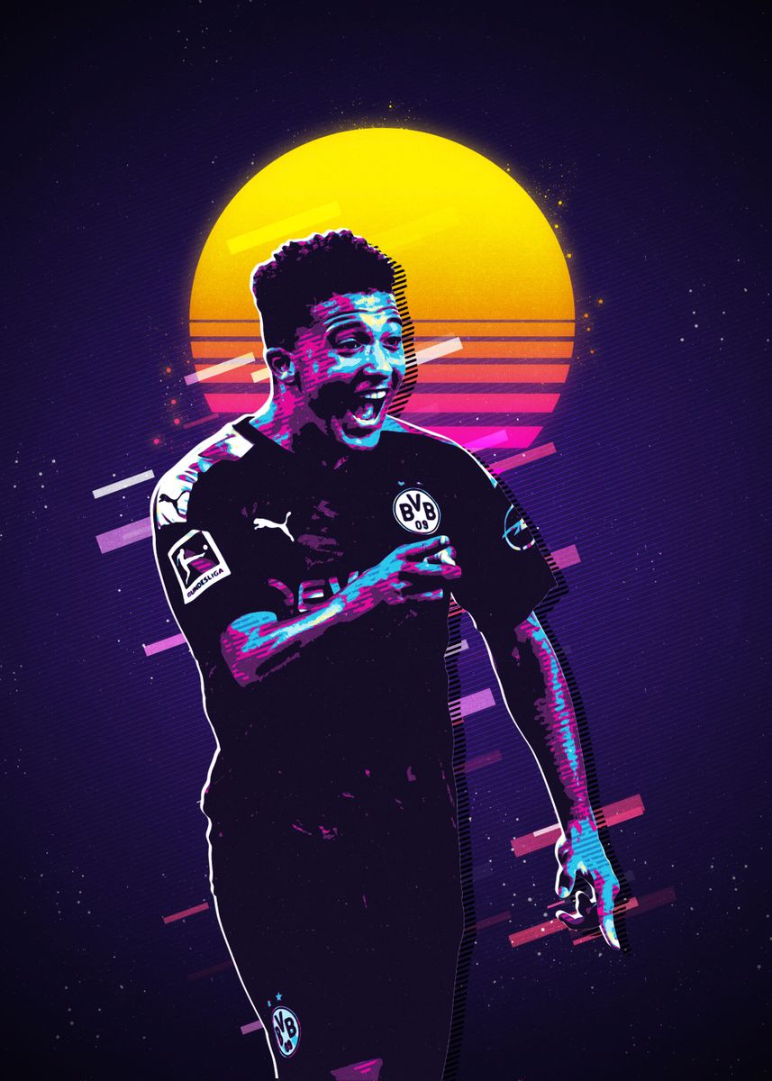 'Jadon Sancho Football' Poster by Jena | Displate