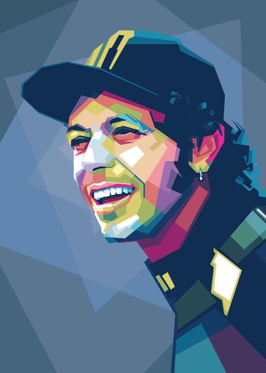 'Valentino Rossi' Poster, picture, metal print, paint by Ant Sepulchre ...
