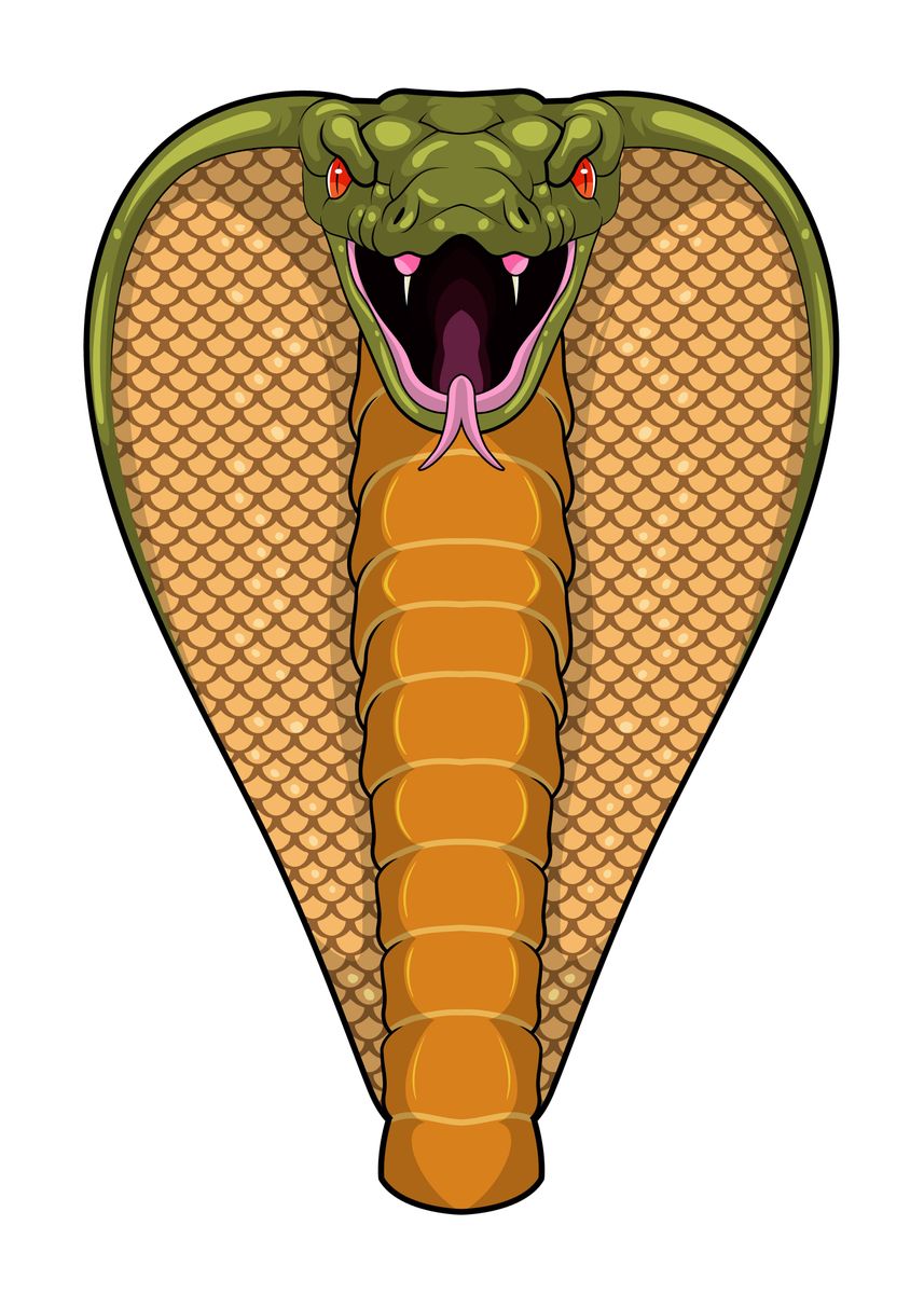 'Cobra Head Snake' Poster, picture, metal print, paint by Markus ...