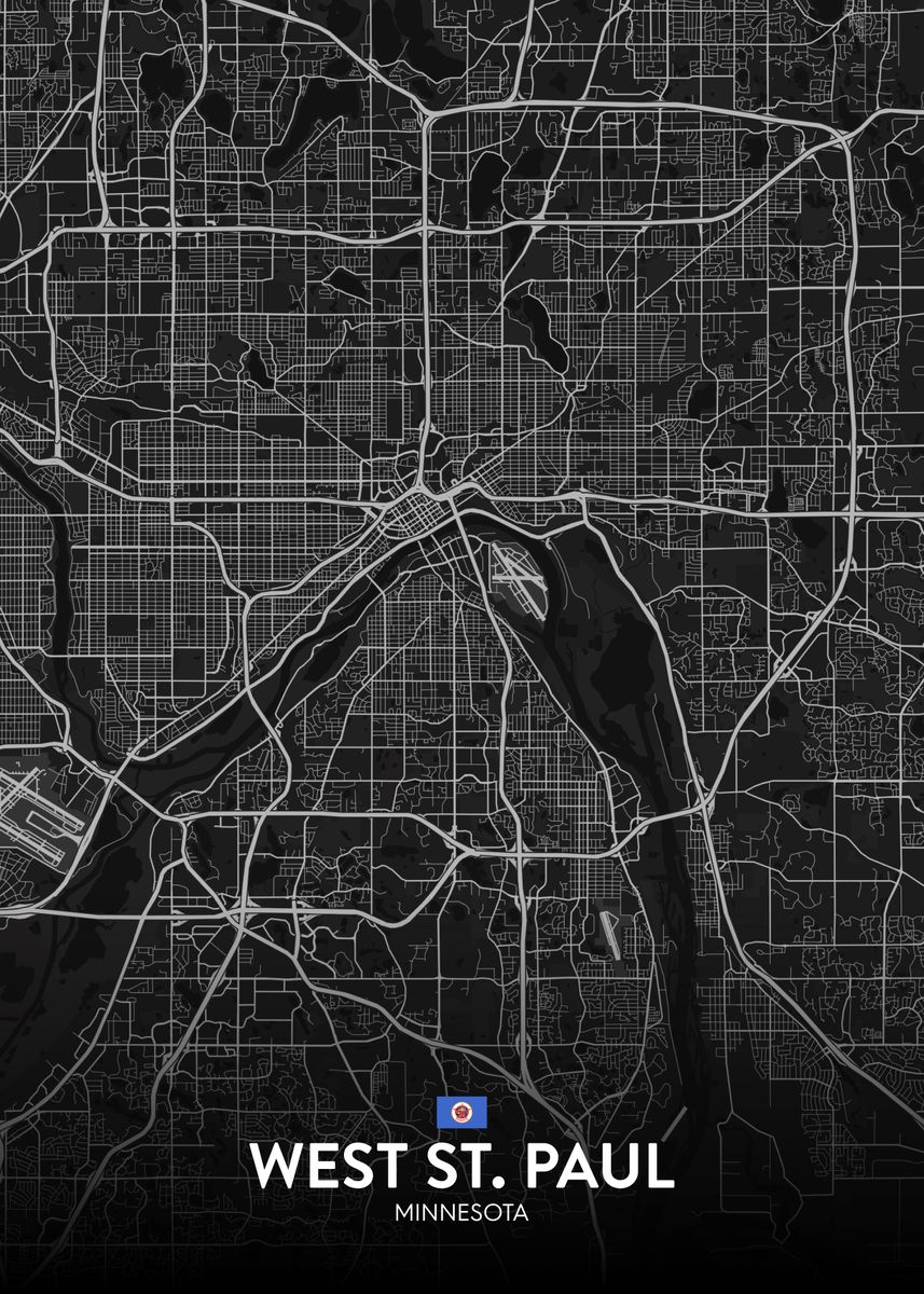 'West St Paul MN' Poster, picture, metal print, paint by IMR Designs ...