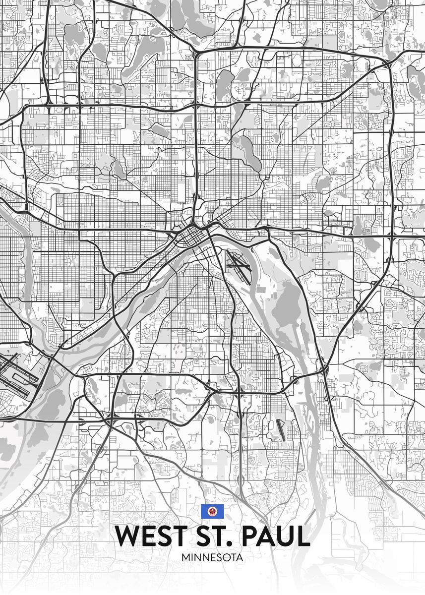 'West St Paul MN' Poster, picture, metal print, paint by IMR Designs ...