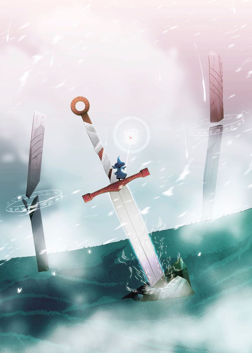 'Magic Sword' Poster by Noel delMar | Displate