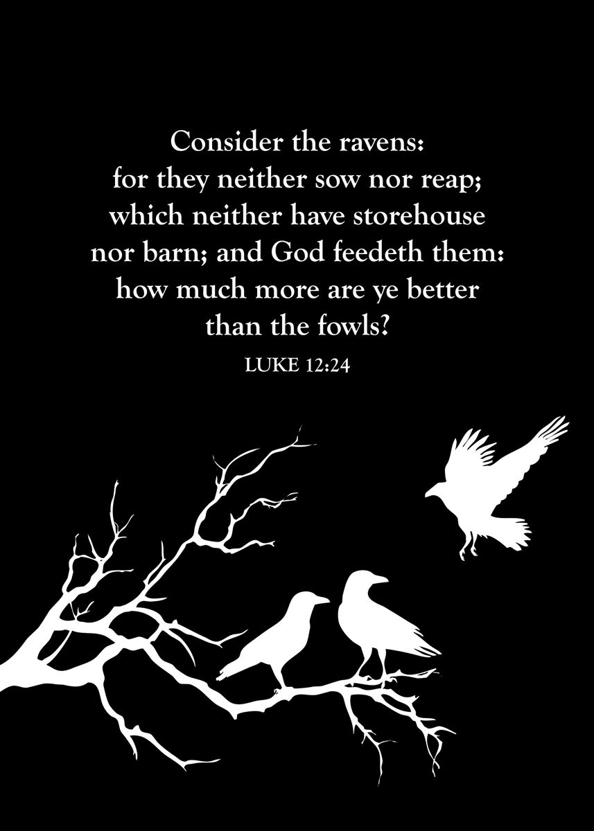 'Luke 12 24' Poster by ABConcepts | Displate