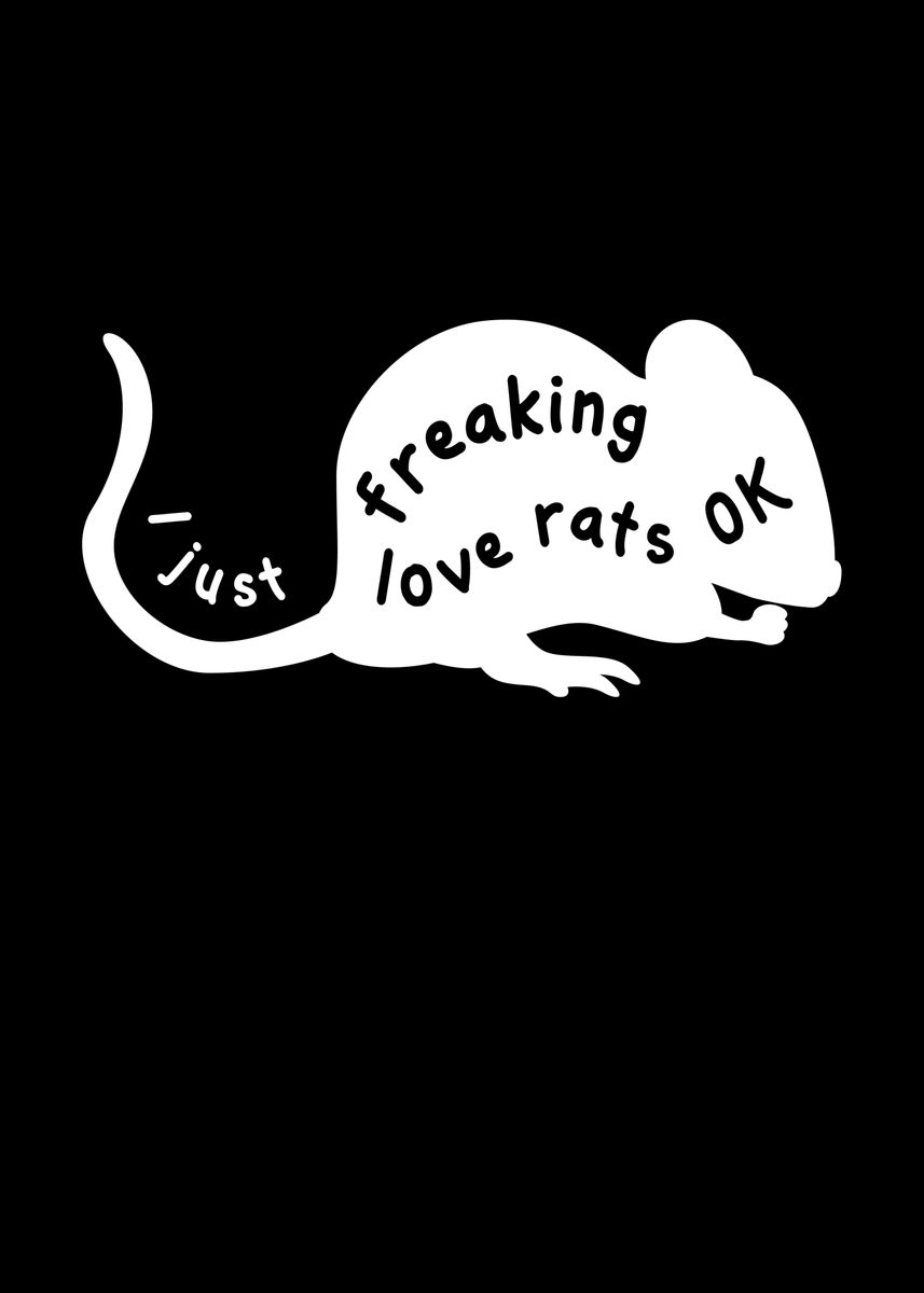 'Love Rats' Poster, picture, metal print, paint by Mooon | Displate