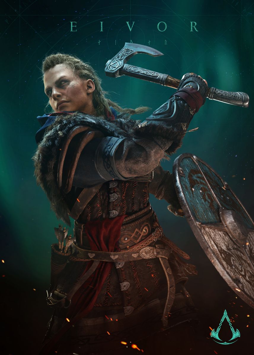'Eivor Female' Poster, picture, metal print, paint by Assassin's Creed ...