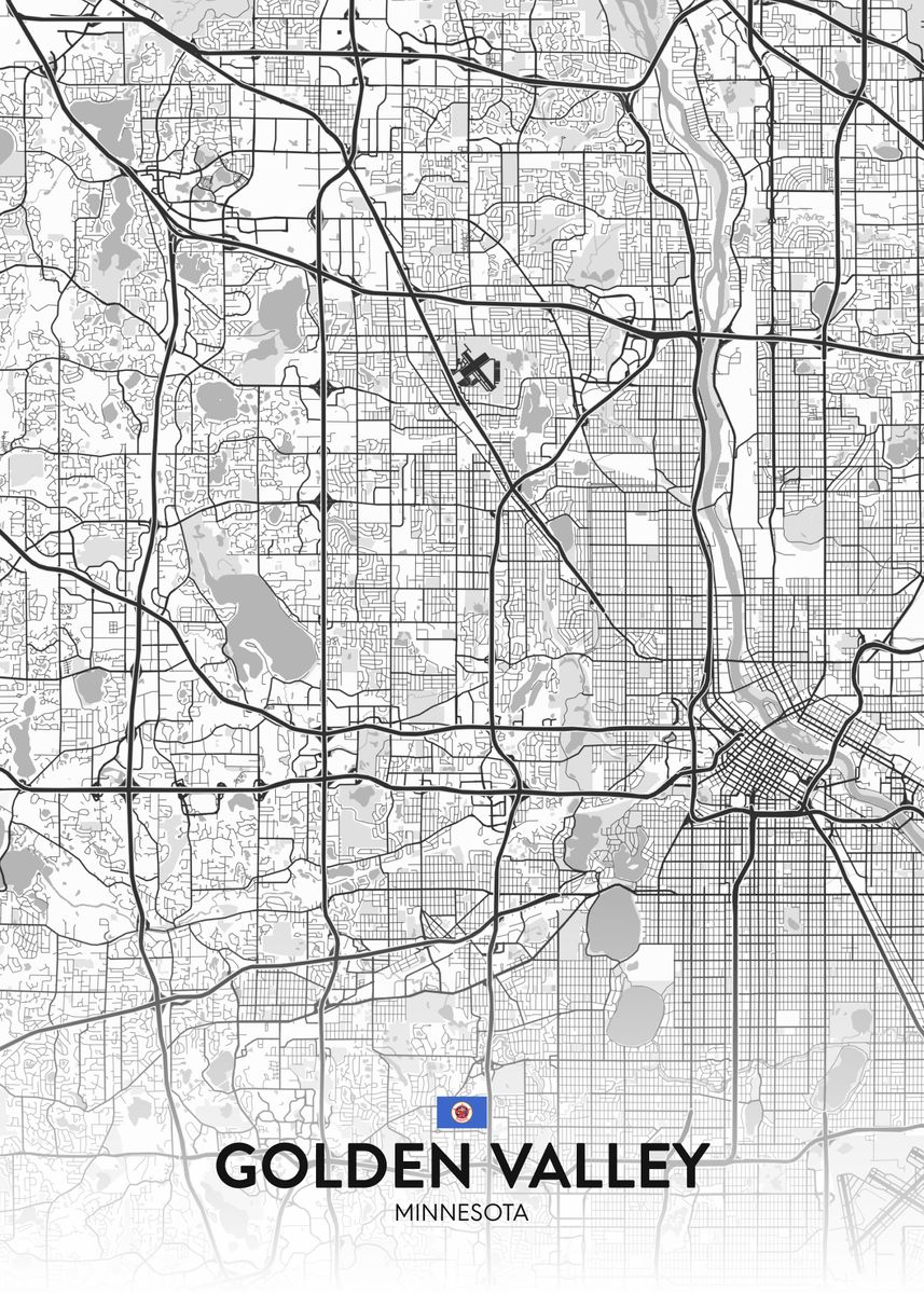 'Golden Valley MN' Poster, picture, metal print, paint by IMR Designs ...