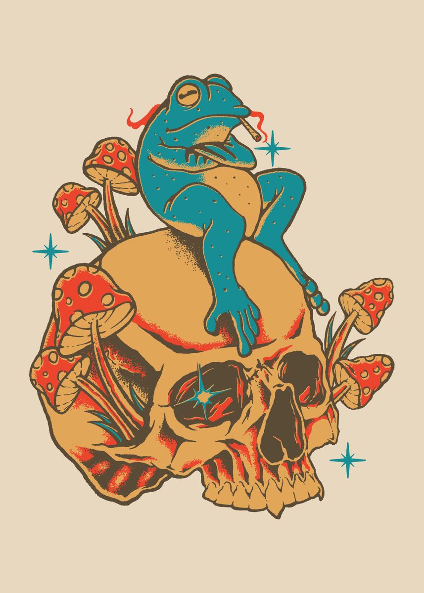 'Kick Back' Poster, picture, metal print, paint by TerpeneTom | Displate