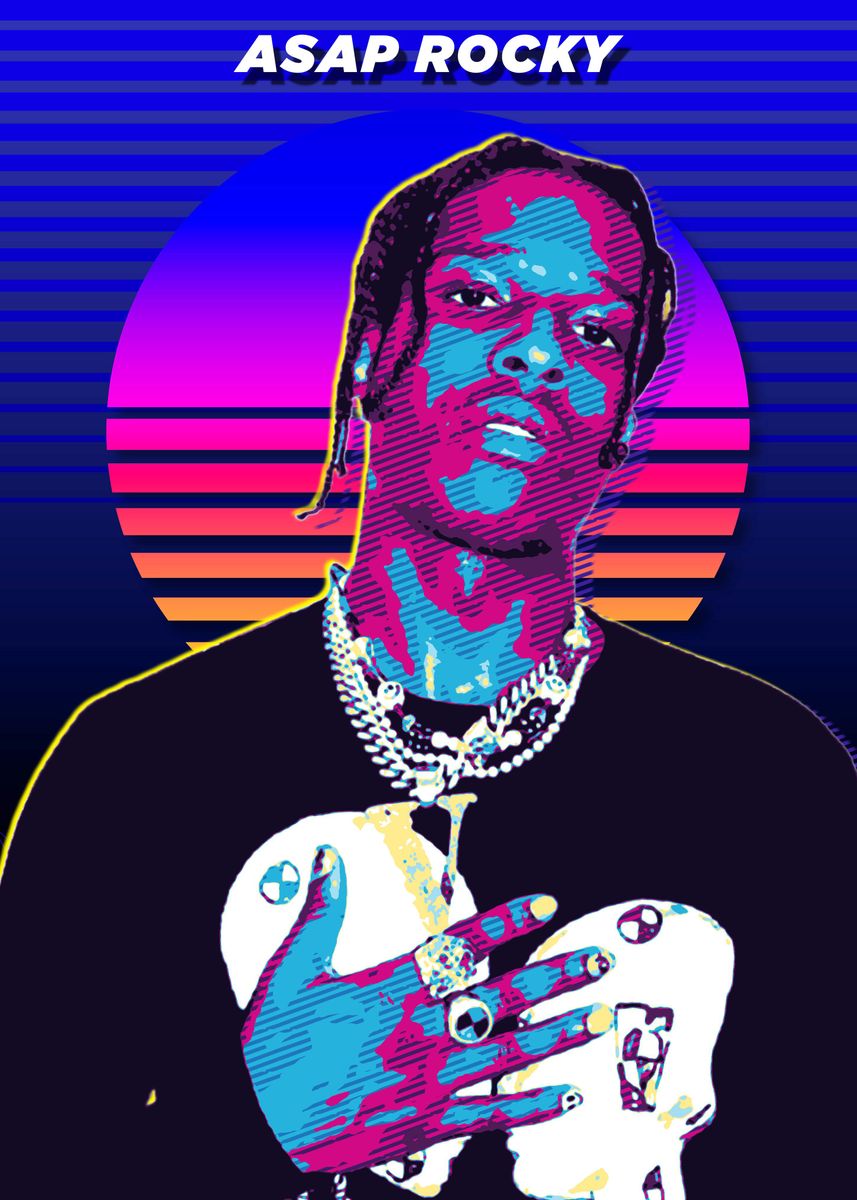 'asap rocky' Poster, picture, metal print, paint by Top Collection ...