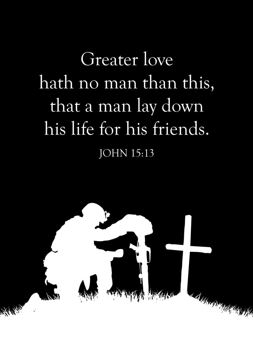 'John 15 13' Poster, picture, metal print, paint by ABConcepts | Displate