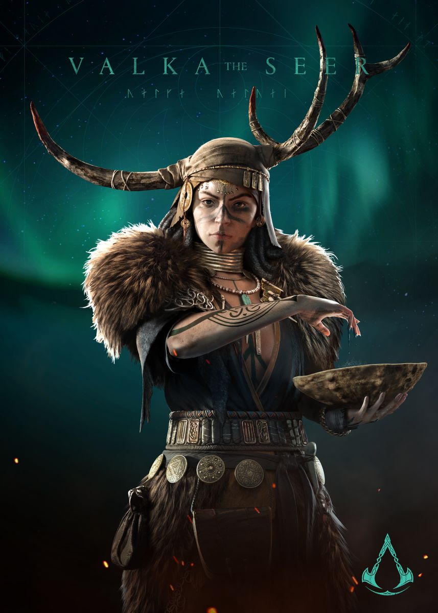 'Valka the Seer' Poster, picture, metal print, paint by Assassin's ...