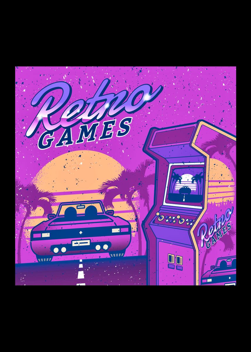 'Retro games ' Poster by Simon Darren | Displate