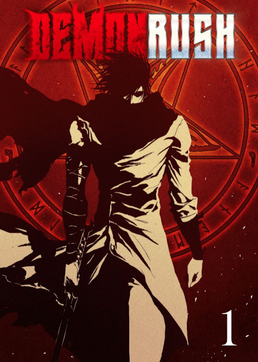 'Demon Rush Manga Chapter 1' Poster, picture, metal print, paint by ...