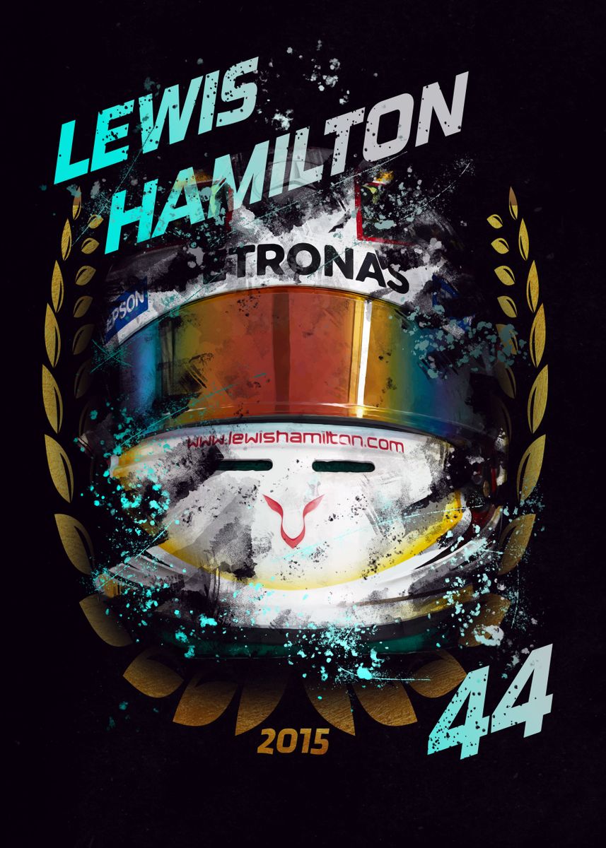 'Lewis Hamilton 2015' Poster by The Trackless Road | Displate