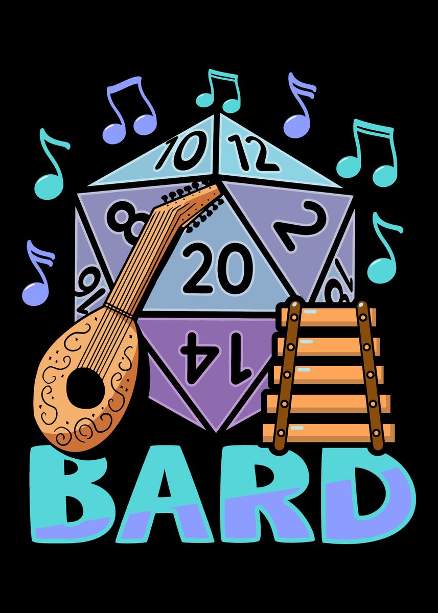'Role Playing RPG Bard' Poster by Michael | Displate