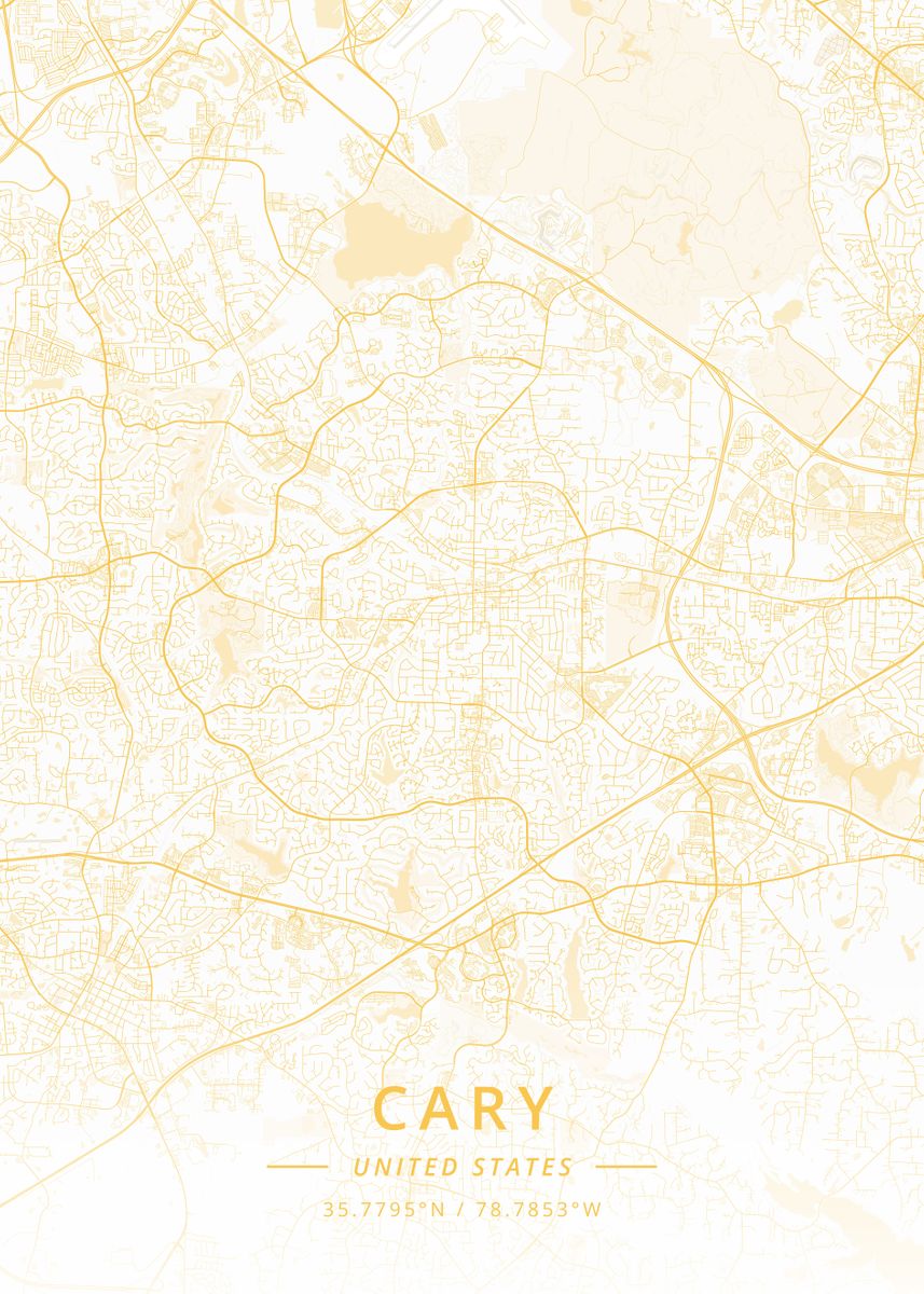 'Cary United States' Poster, picture, metal print, paint by Designer ...