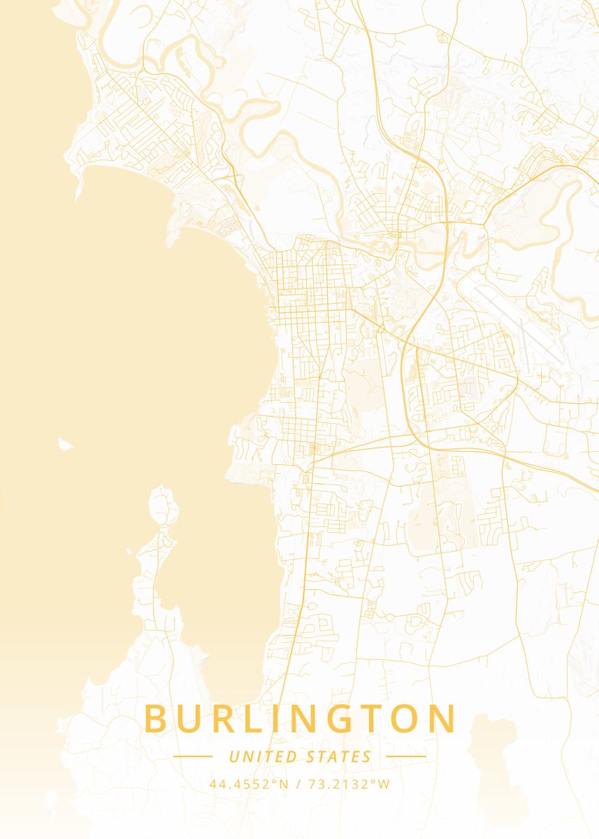 'Burlington United States' Poster, picture, metal print, paint by ...