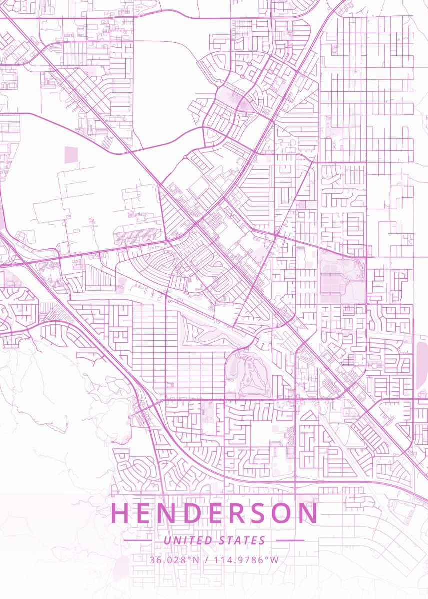 'Henderson United States' Poster, picture, metal print, paint by ...