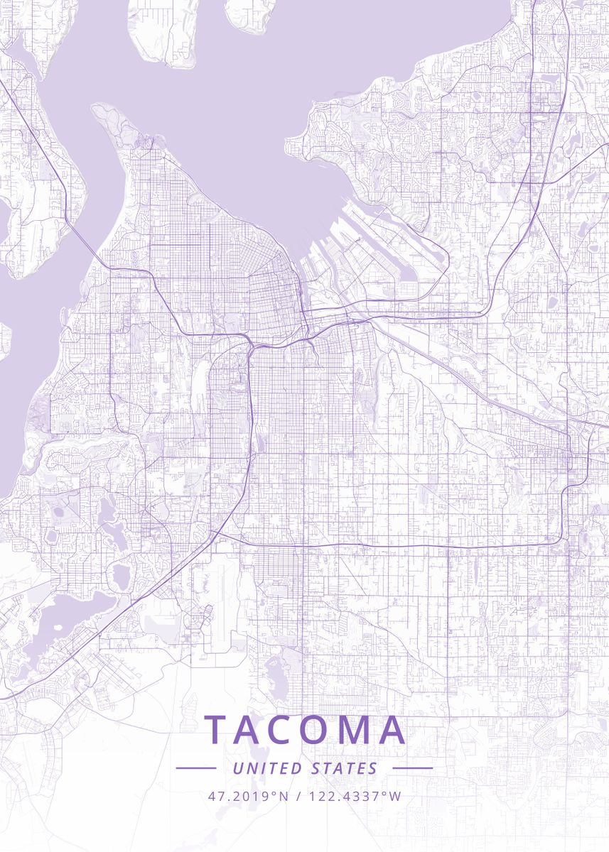 'Tacoma United States' Poster, picture, metal print, paint by Designer ...