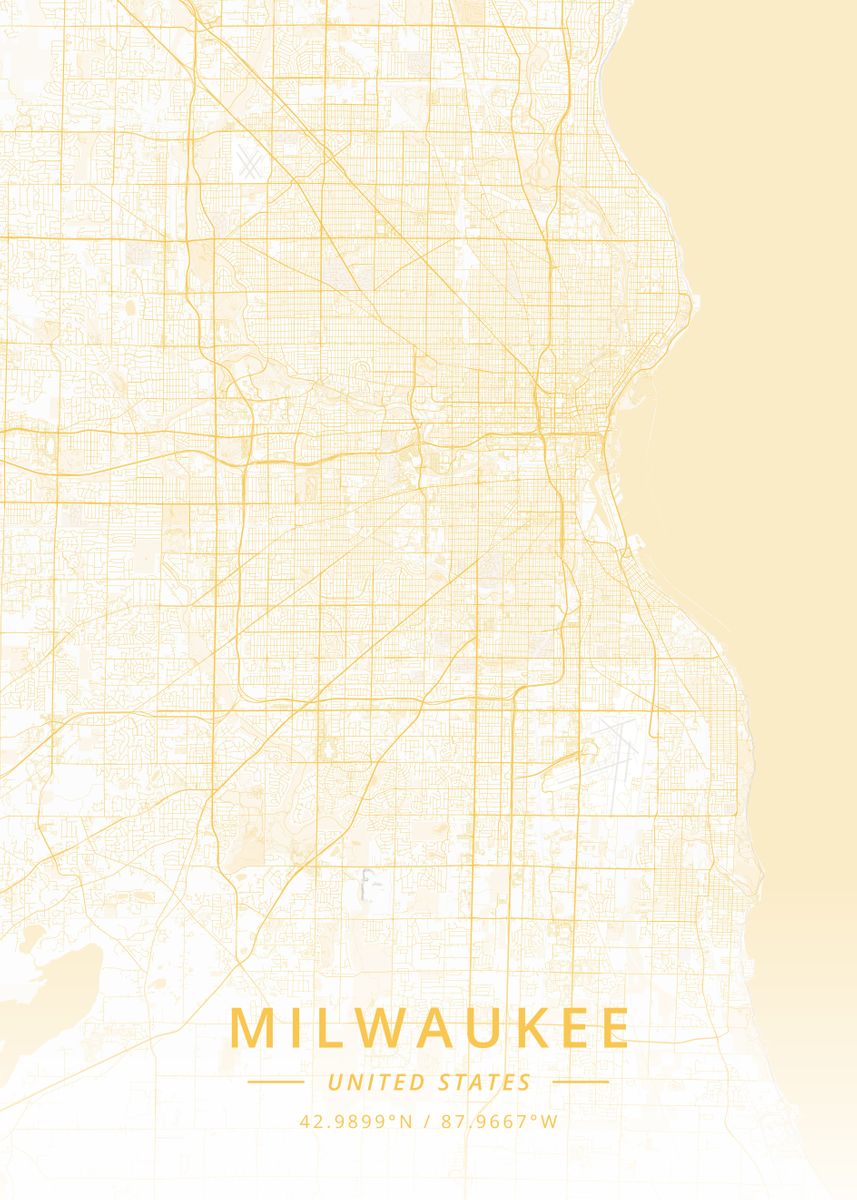 'Milwaukee United States' Poster, picture, metal print, paint by ...