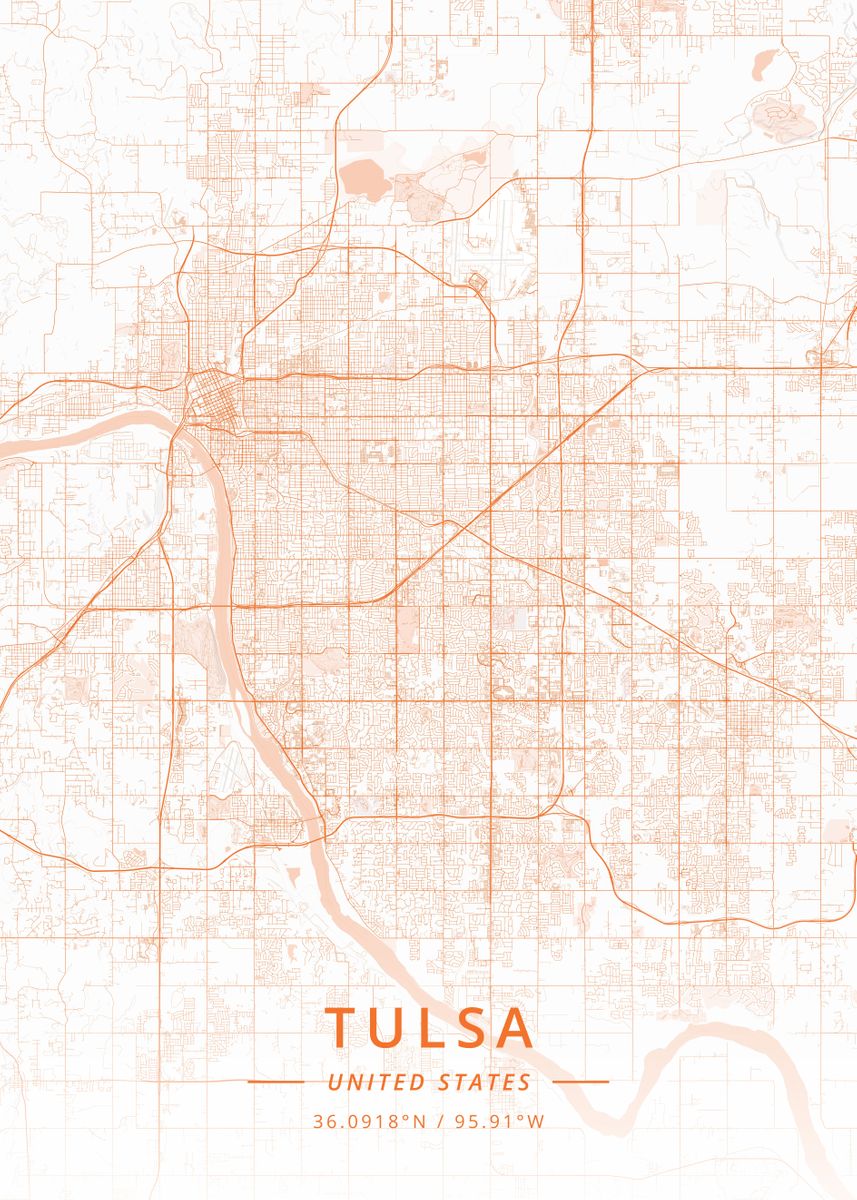 'Tulsa United States' Poster, picture, metal print, paint by Designer ...