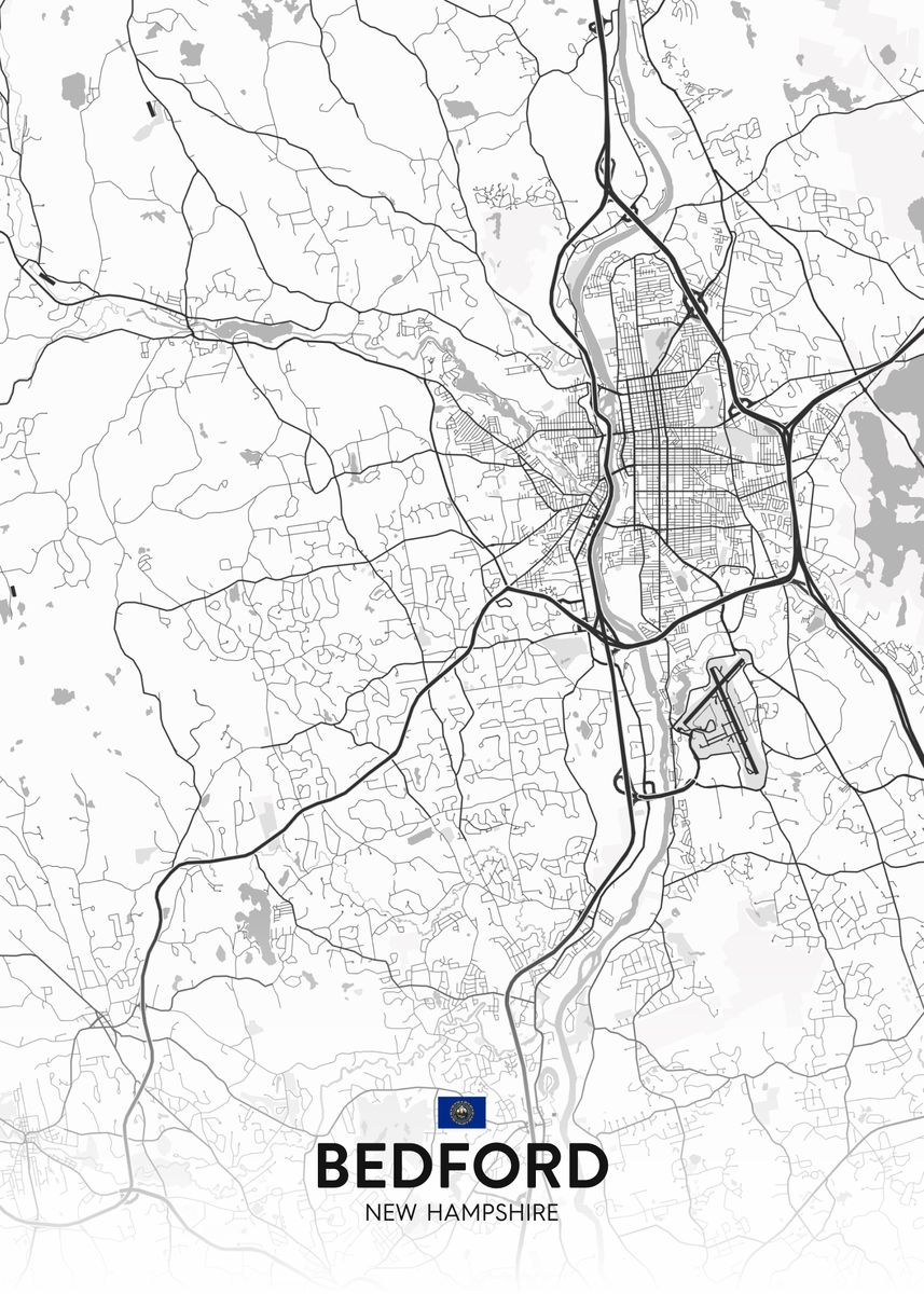 'Bedford NH' Poster, picture, metal print, paint by IMR Designs | Displate