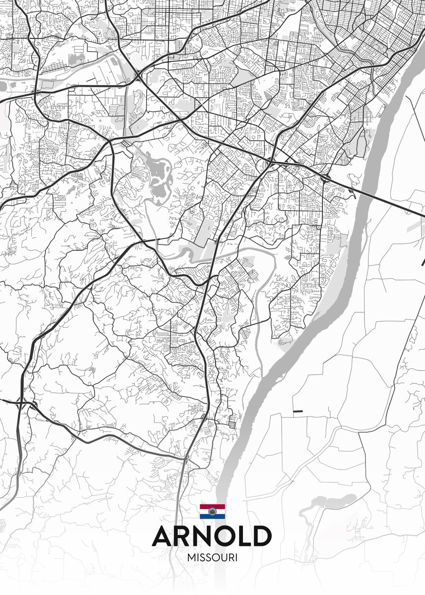 'Arnold MO' Poster, picture, metal print, paint by IMR Designs | Displate