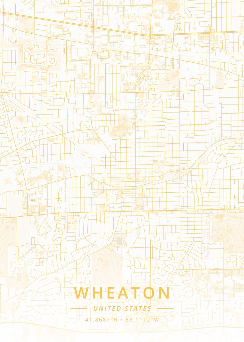 'Wheaton United States' Poster, picture, metal print, paint by Designer ...