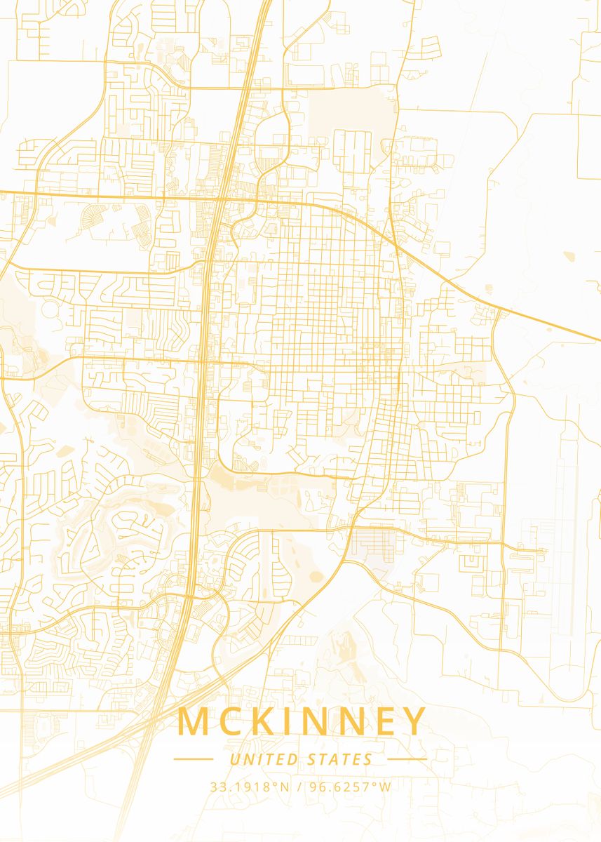 'McKinney United States' Poster, picture, metal print, paint by ...