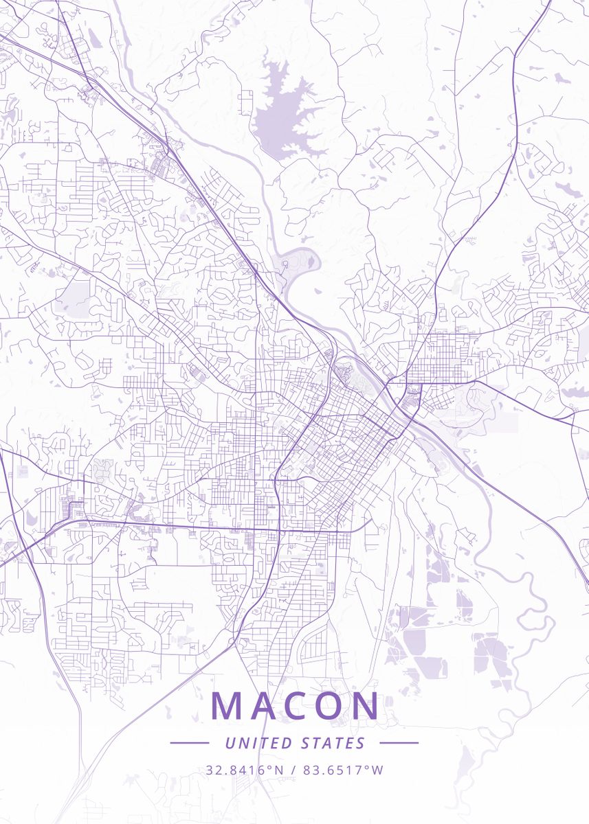'Macon United States' Poster, picture, metal print, paint by Designer ...