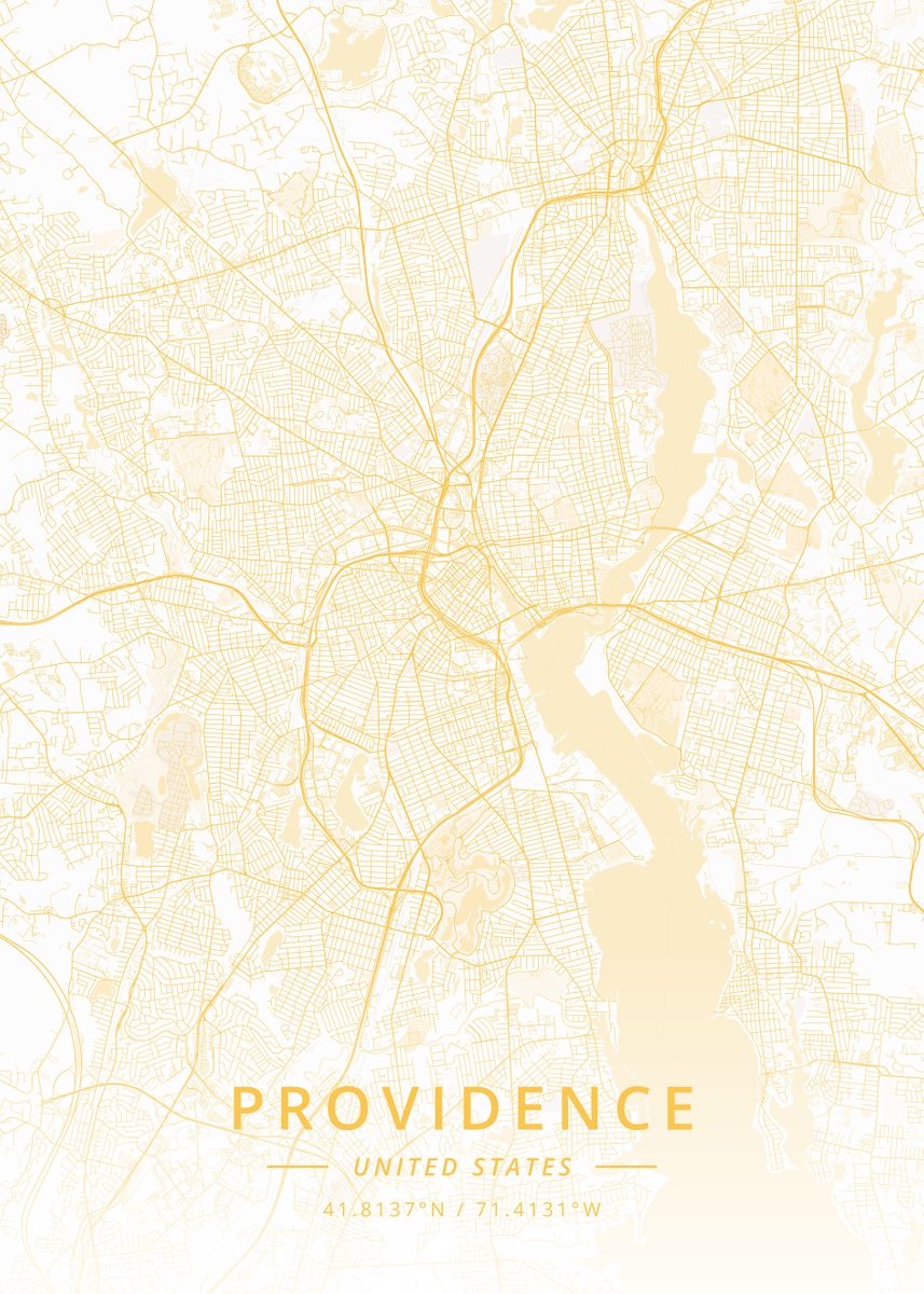'Providence United States' Poster, picture, metal print, paint by ...