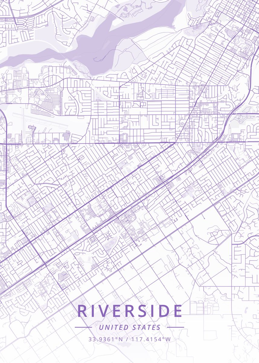 'Riverside United States' Poster, picture, metal print, paint by ...