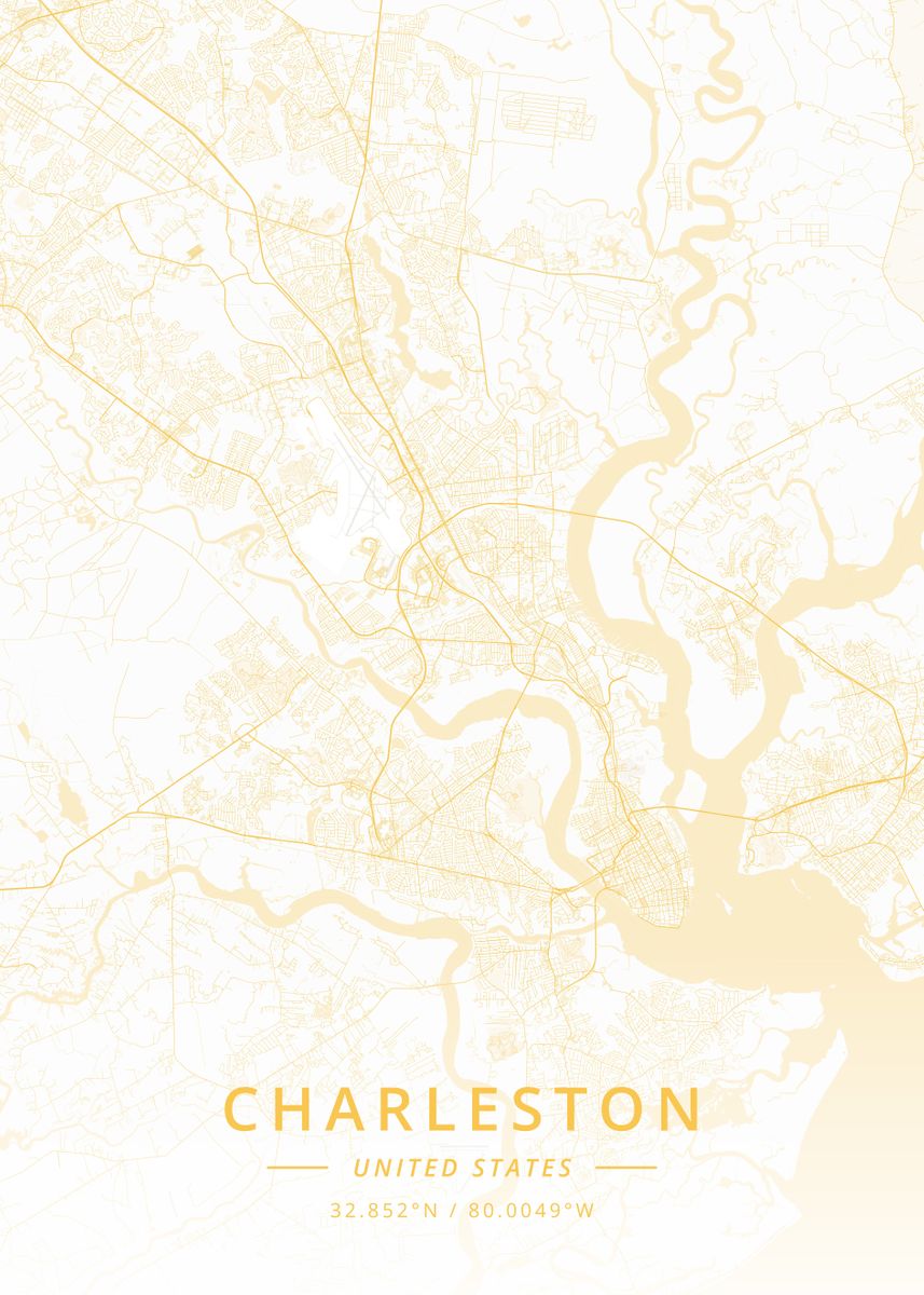'Charleston United States' Poster, picture, metal print, paint by ...