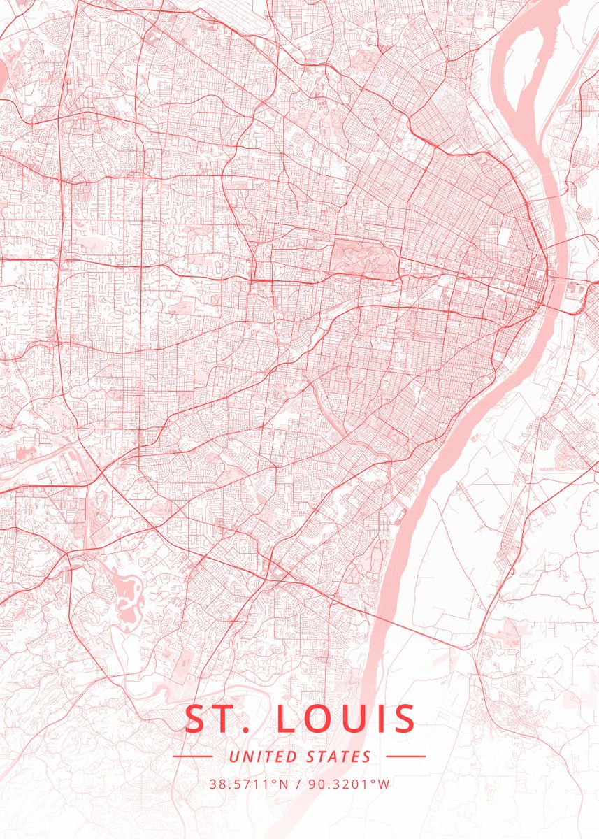 'St Louis United States' Poster, picture, metal print, paint by ...