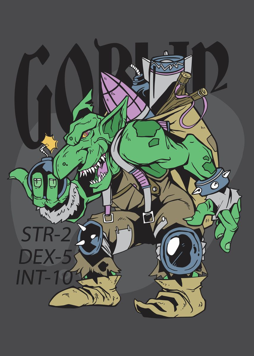 'Goblin rpd' Poster, picture, metal print, paint by Simon Darren | Displate