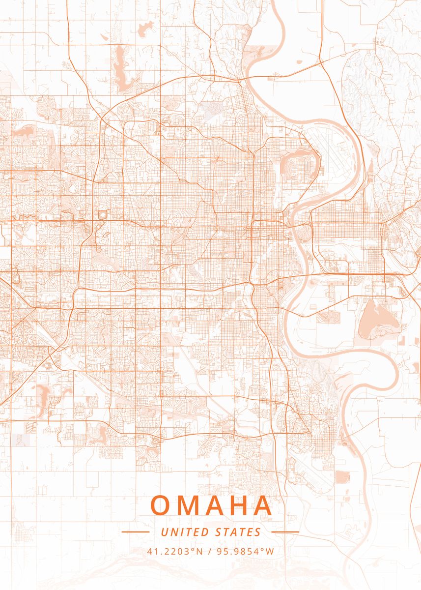 'Omaha United States' Poster, picture, metal print, paint by Designer ...