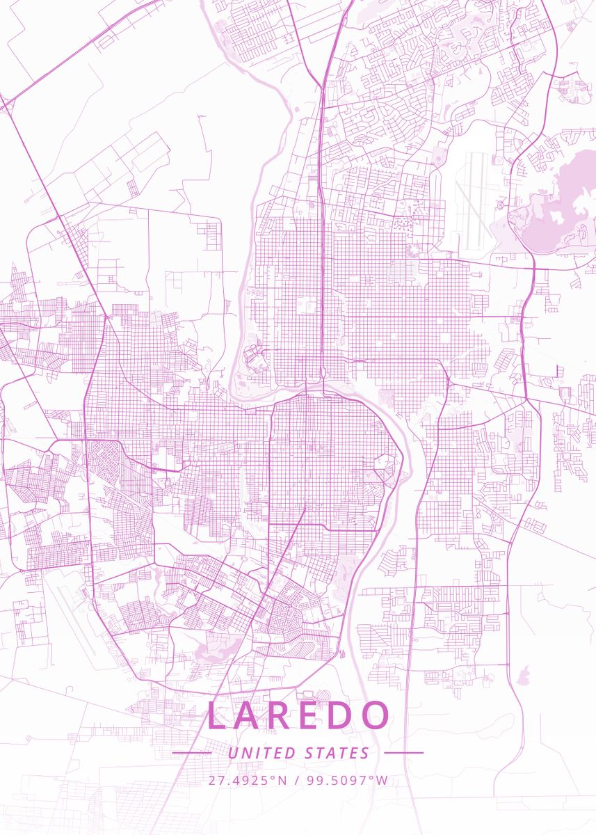 'Laredo United States' Poster by Designer Map Art | Displate