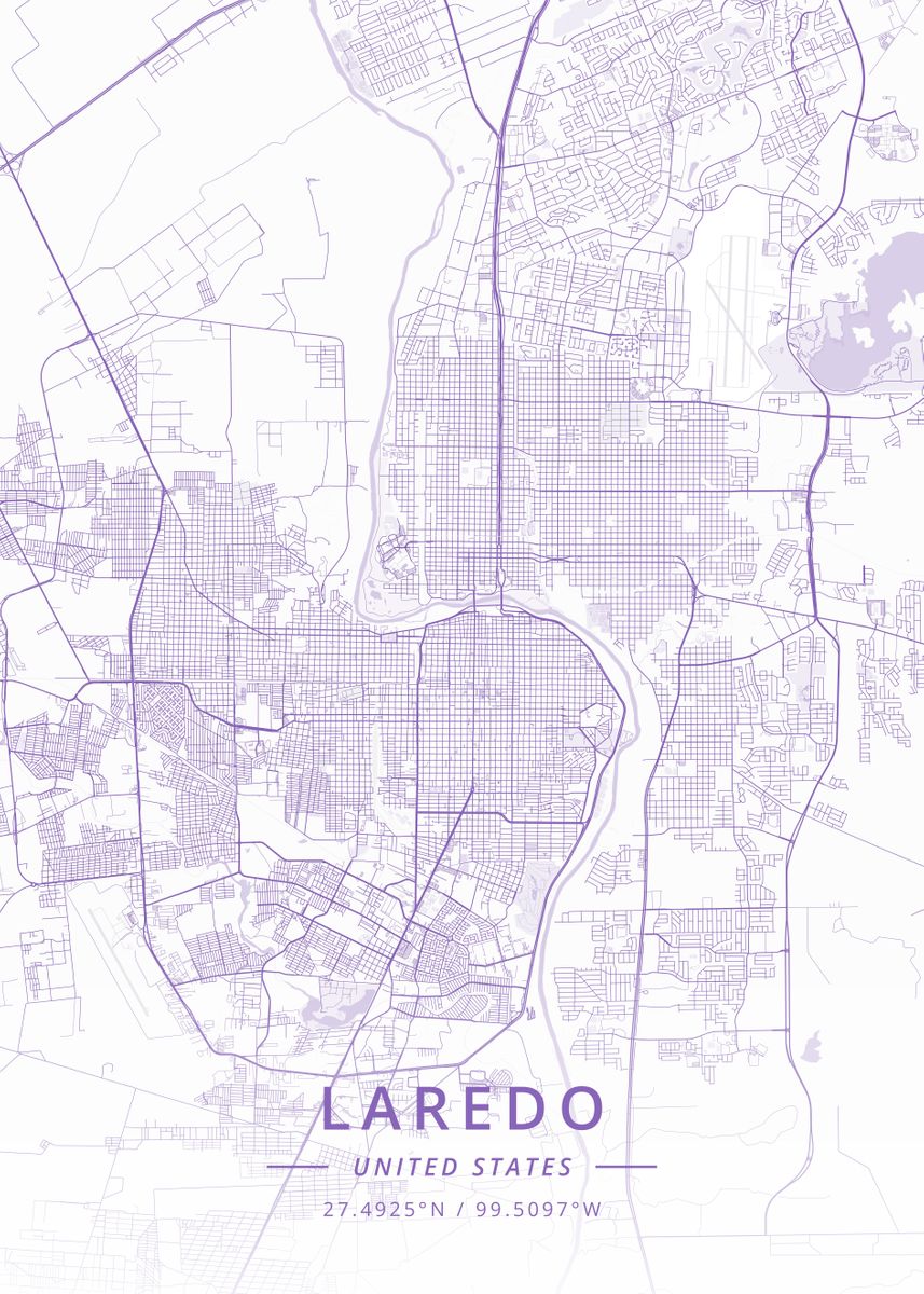 'Laredo United States' Poster by Designer Map Art | Displate