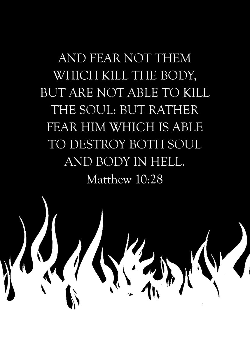 'Matthew 10 28' Poster, picture, metal print, paint by ABConcepts ...