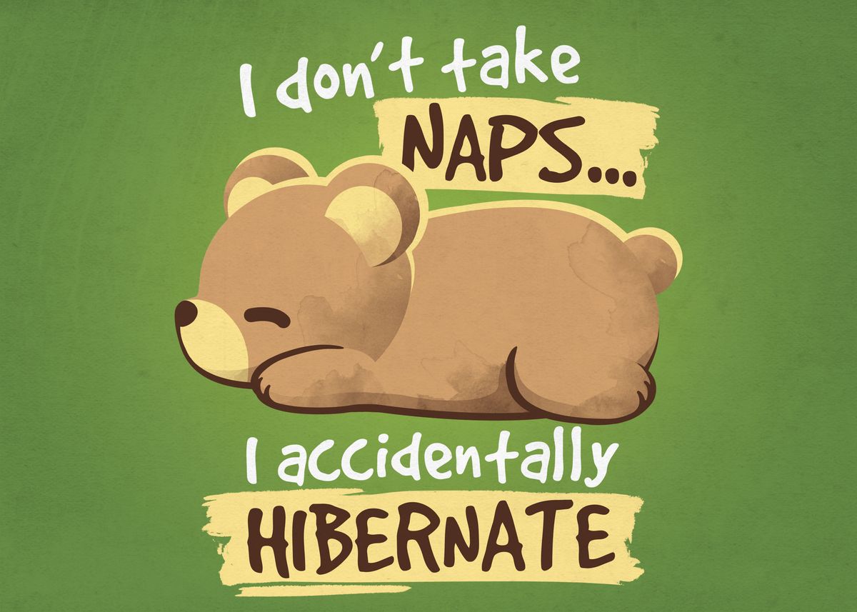 'Bear take naps' Poster by NemiMakeit Fadda | Displate